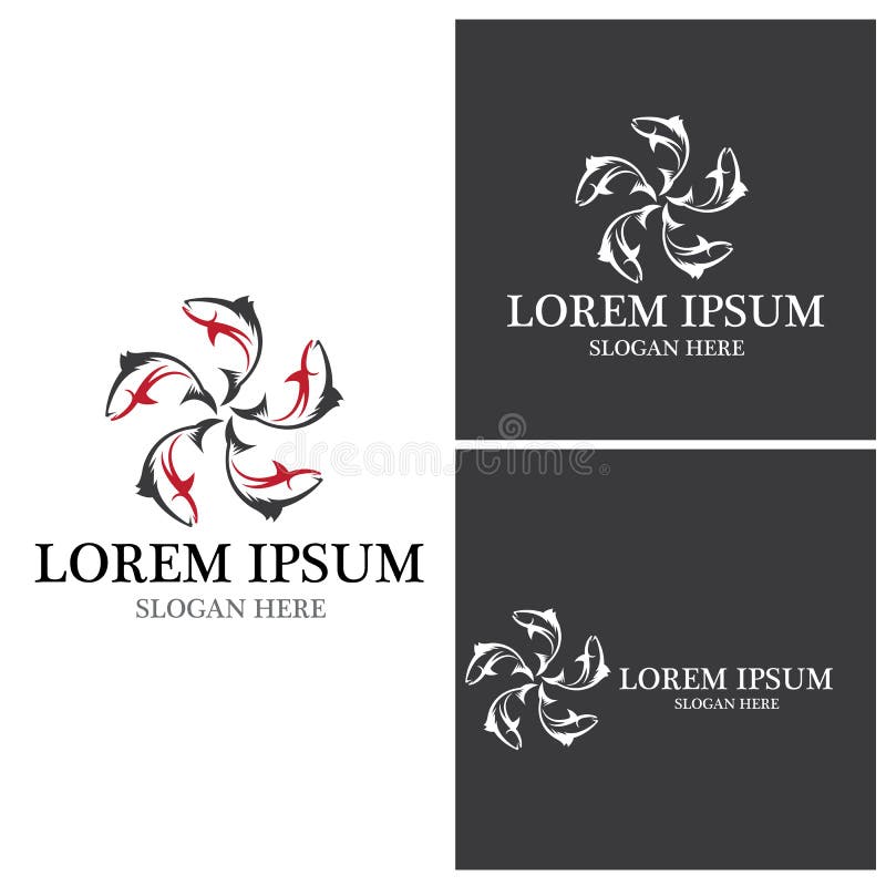 Fish logo template stock illustration. Illustration of elegant - 259697751