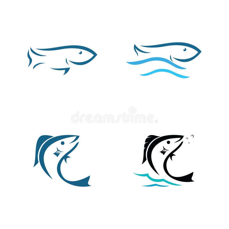 Fish logo template stock vector. Illustration of white - 262975048