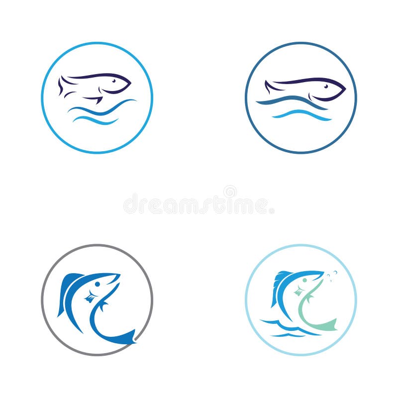 Fish logo template stock vector. Illustration of icon - 262975044