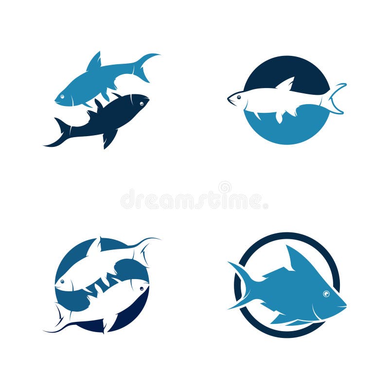 Fish logo template stock vector. Illustration of swimming - 274566101