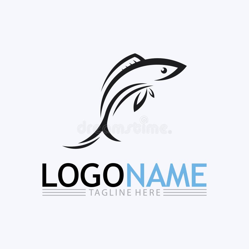 Fish logo template stock vector. Illustration of sign - 281160003