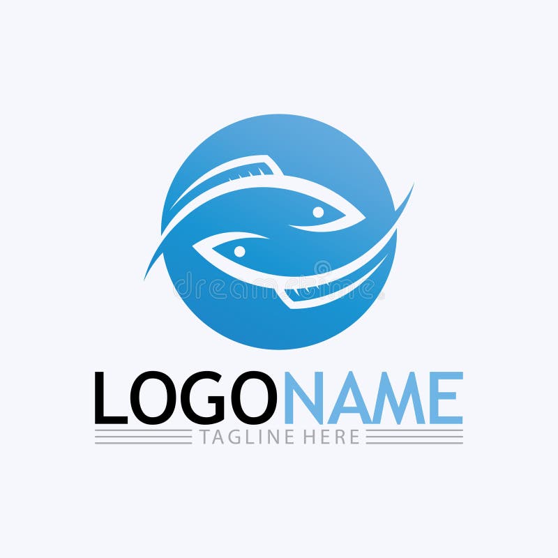 Fish logo template stock vector. Illustration of marine - 281160010