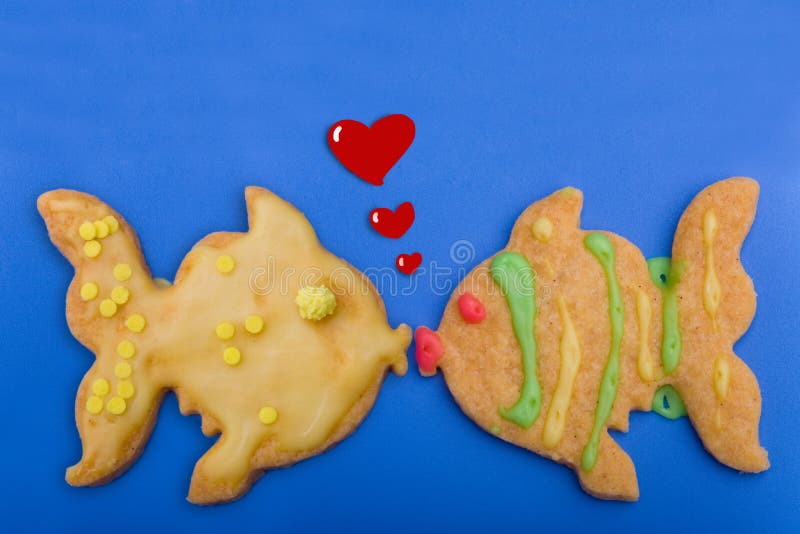 Fish in love stock image. Image of candy, love, cookies - 11191867