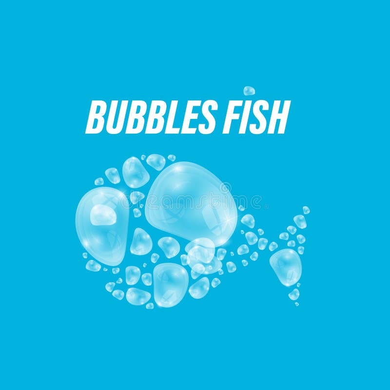 Fish Made from Bubbles Cartoon Stock Vector - Illustration of design ...