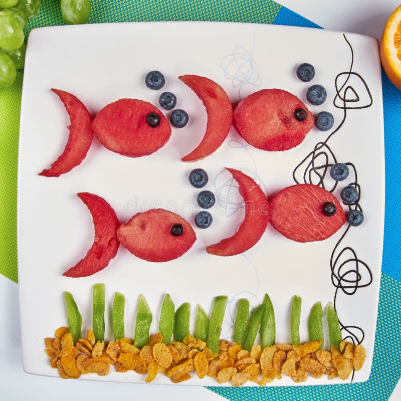 Fish made from fruits stock photo. Image of currant, growing - 70101178