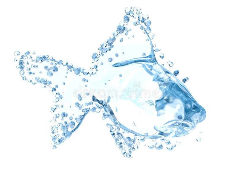 Fish made of water stock illustration. Illustration of fish - 54823853