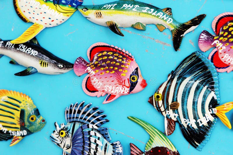Fish magnets stock image. Image of asia, educate, blue - 4205967