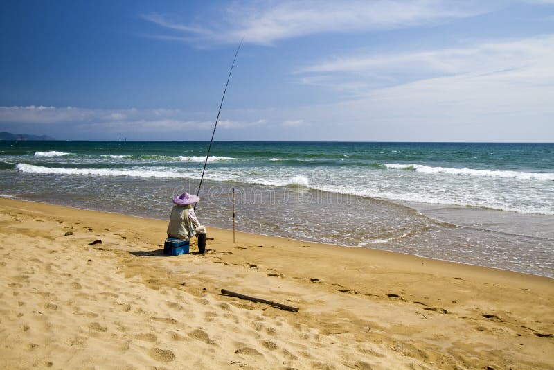 Fish man on the beach stock image. Image of fish, sand - 33015645