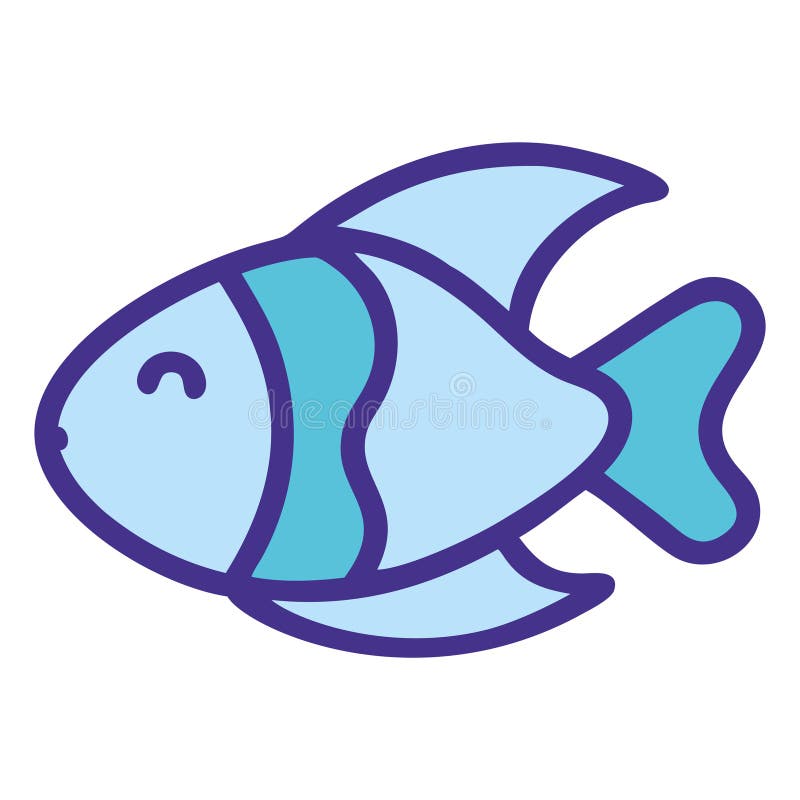 Fish marine life icon stock illustration. Illustration of vibrant ...