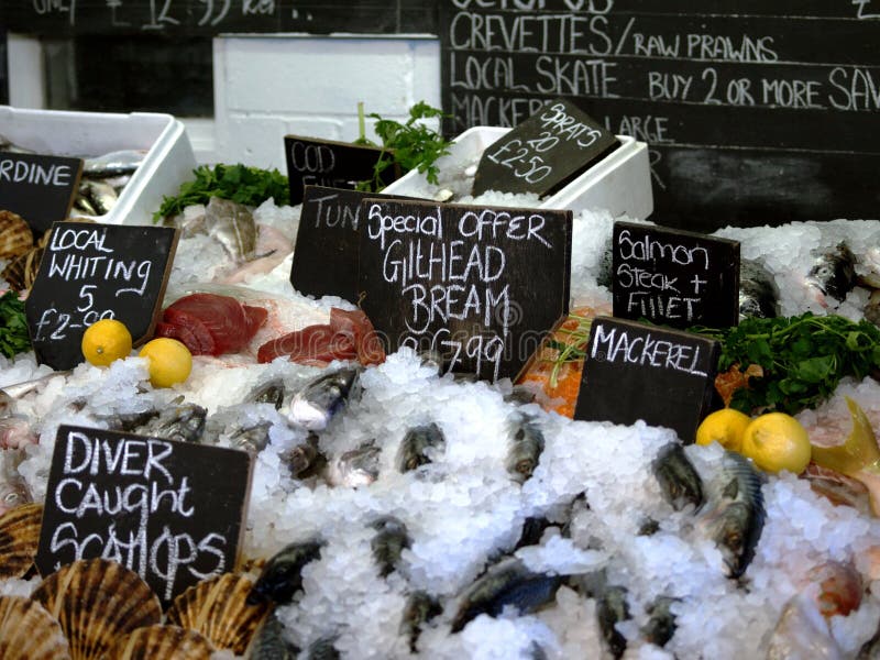 Fish Market stock image. Image of health, healthy, lemon - 4344267