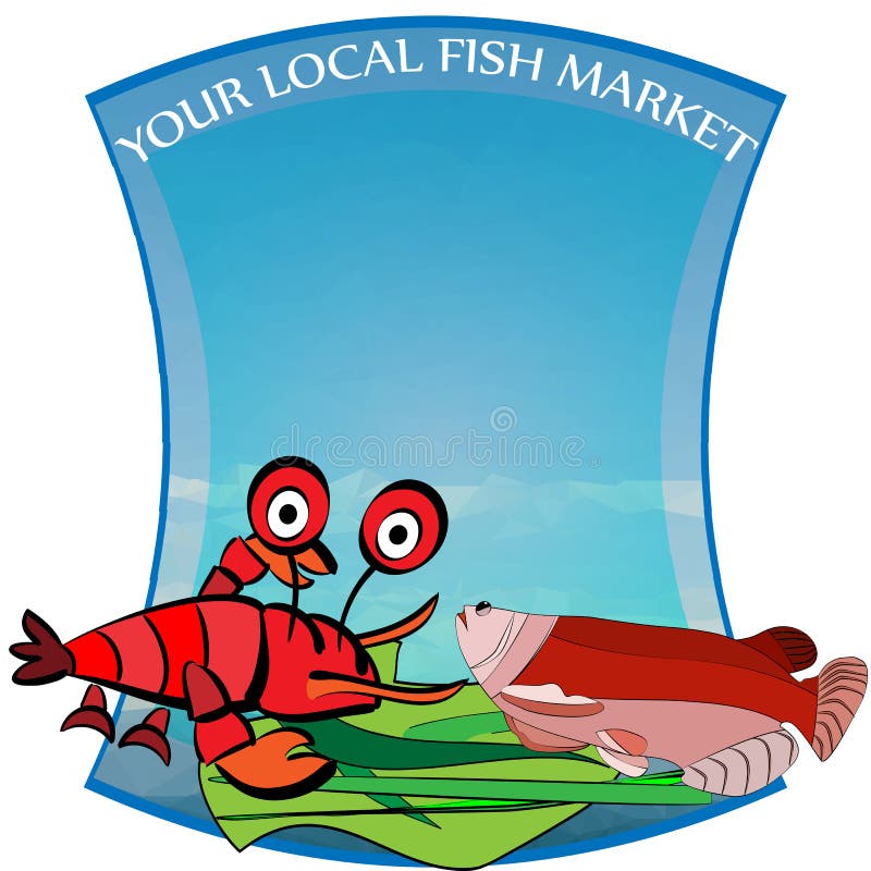 Fish market logo stock vector. Illustration of classic - 72905964