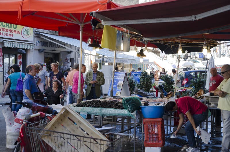 Fish Market, Palermo editorial stock photo. Image of mediterranean ...
