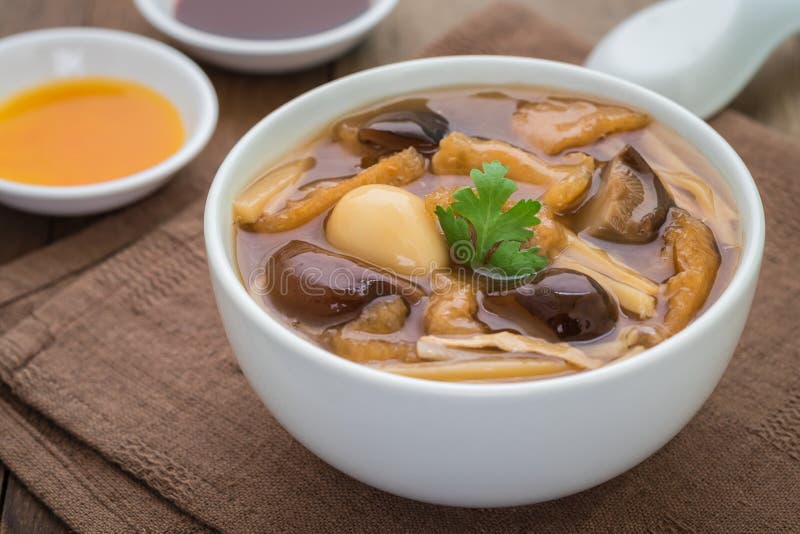 Fish maw soup in bowl stock photo. Image of healthy, cooked - 72775438