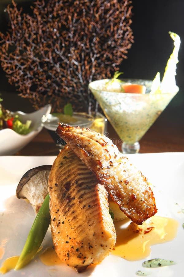 Fish meal stock photo. Image of food, meal, sauce, taste - 13641572