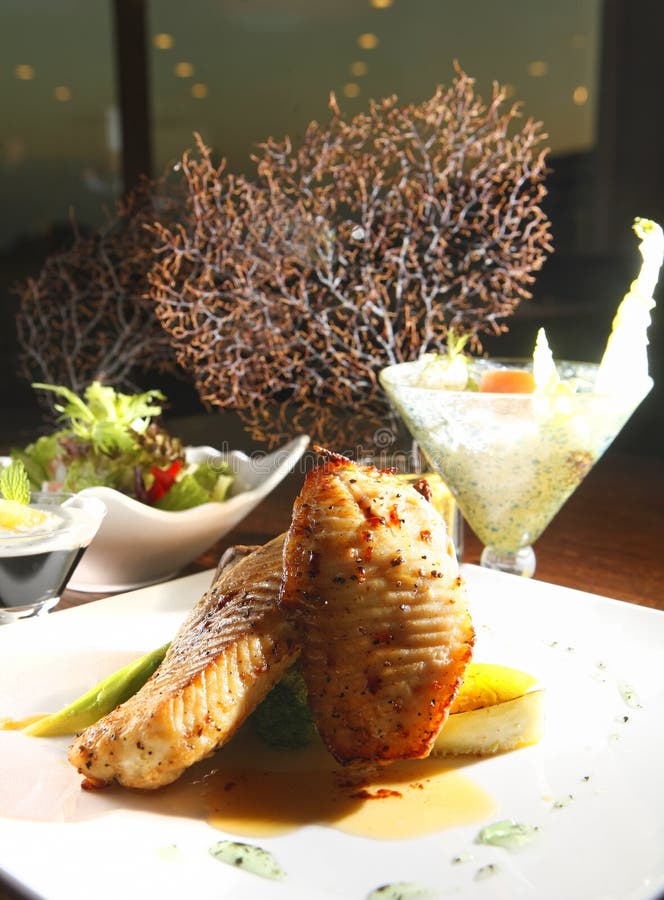 Fish meal stock image. Image of restaurant, meal, gourmet - 13641753
