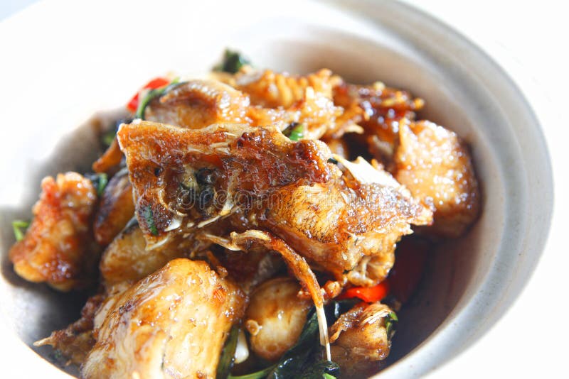 Fish meal stock photo. Image of green, bowl, fish, pepper - 13943048