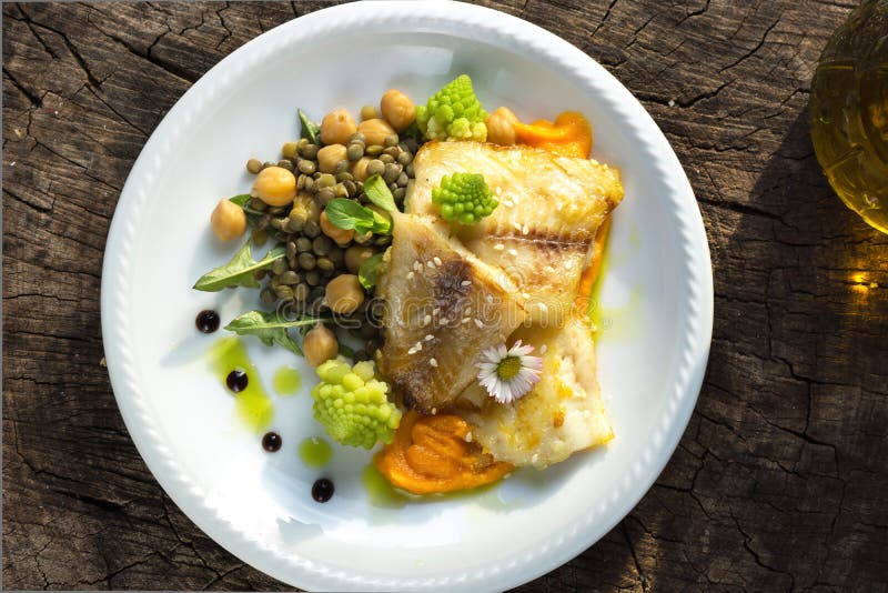 Fish meal stock photo. Image of puree, cooking, herb - 69509502