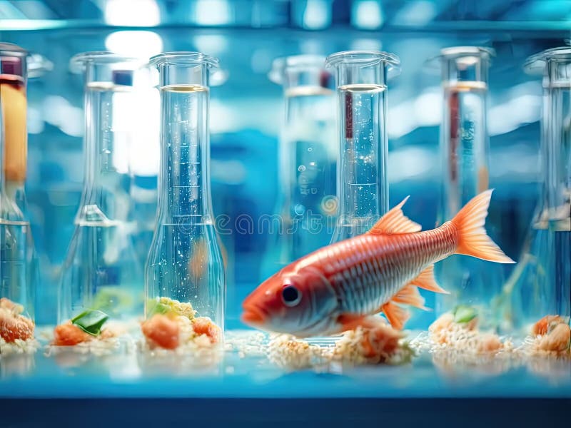 Fish Meat Made from Animal Cells. Artificial Lab Grown Meat Production ...