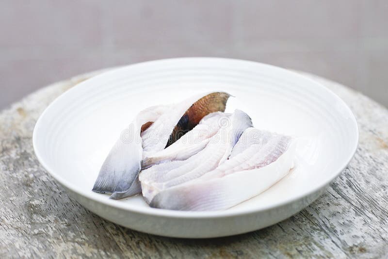 Fish meat on the plate stock image. Image of dish, gourmet - 32255289