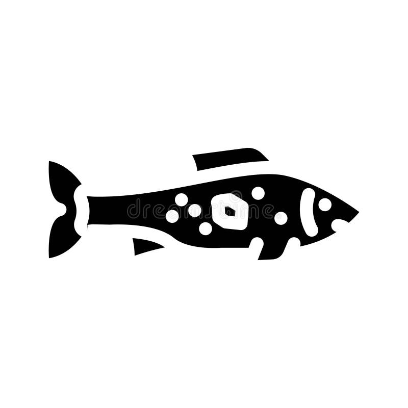 Fish Microplastics Glyph Icon Vector Illustration Stock Illustration ...
