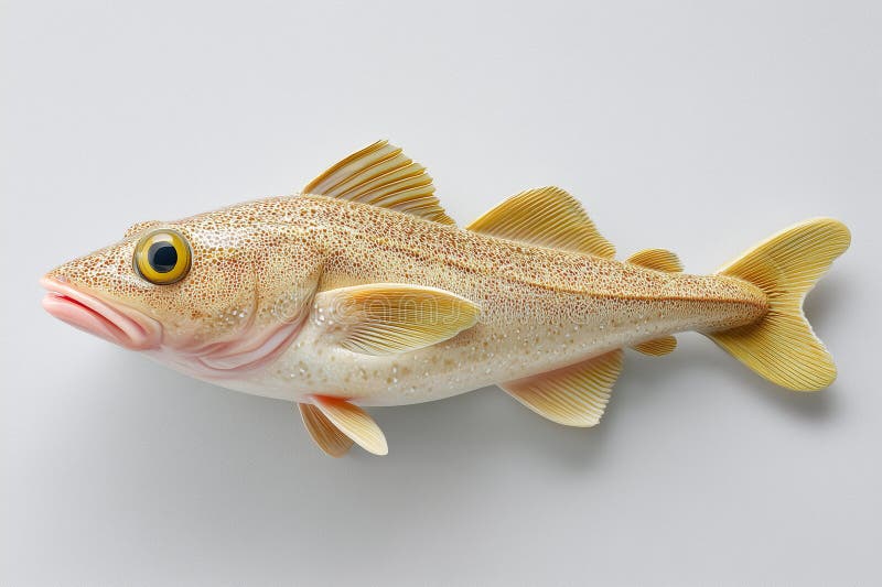 Fish Model Displaying Intricate Patterns and Hues. Set Against a Plain ...