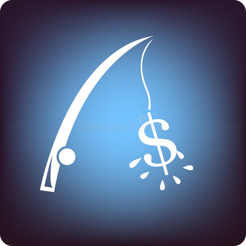 Fish for money stock vector. Illustration of inquisitive - 4488124