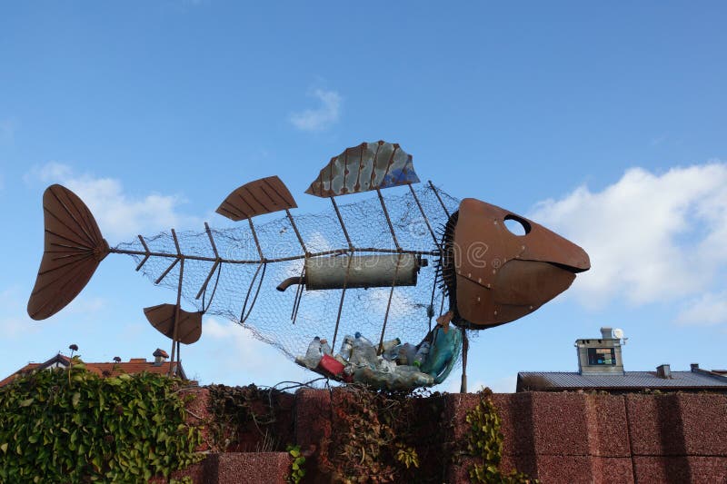 Fish Monument Filled with Modern Waste Installed in the City of Hel ...