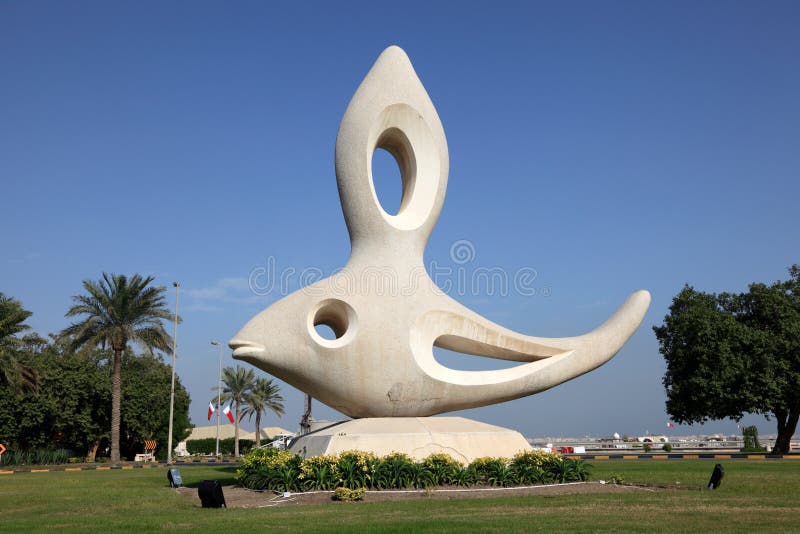 Fish Monument in Manama, Bahrain Stock Photo - Image of middle, east ...