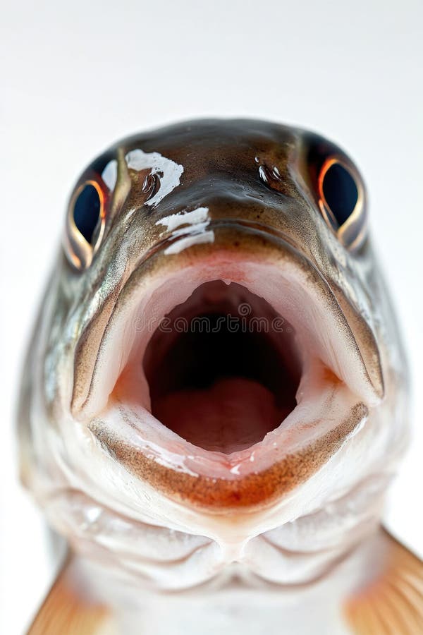 Fish Mouth Open Close Up stock illustration. Illustration of aquatic ...