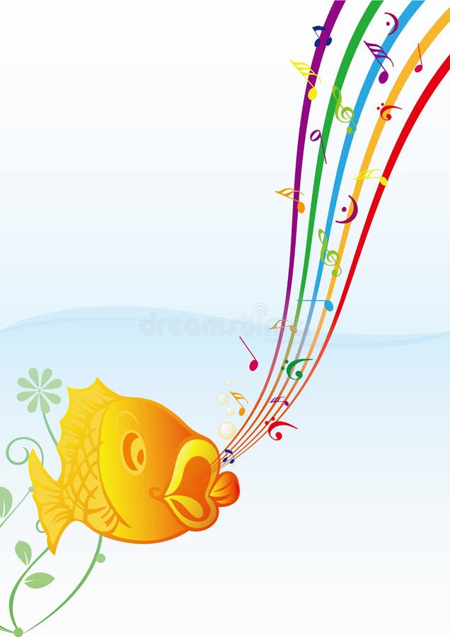 Laughing Orange Fish stock illustration. Illustration of chortle - 10824826