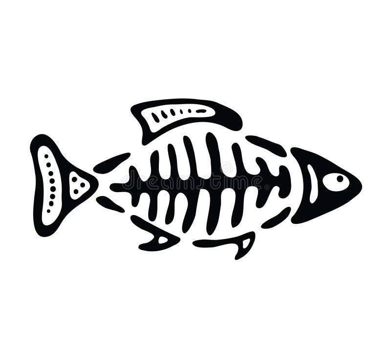 Fish in the Native Style, Vector Illustration Stock Vector ...