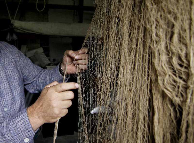 Fish net paching stock photo. Image of view, bench, marine - 87626996