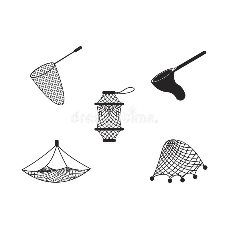 Fish net icon stock vector. Illustration of symbol, catcher - 240029804