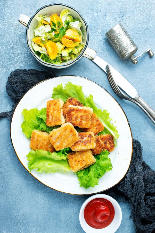 Fish nuggets stock photo. Image of fried, cooked, dinner - 146015592