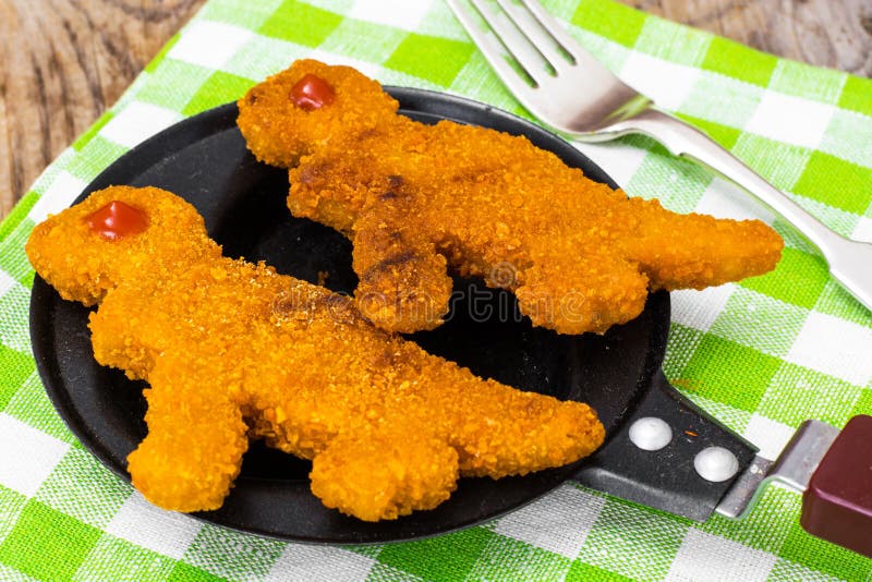 Fish Nuggets for Kids Dinosaurs Stock Photo - Image of entertain ...