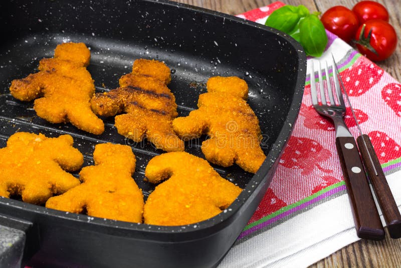 Fish Nuggets for Kids Dinosaurs Stock Photo - Image of crackers, crispy ...