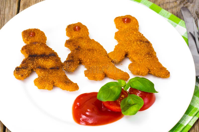 Fish Nuggets for Kids Dinosaurs Stock Photo - Image of kids, junk: 81195420