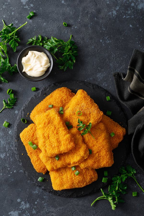 Fish Nuggets and Sauce, Fast Food Stock Image - Image of fillet ...