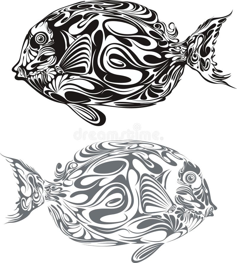 Fish stock vector. Illustration of abstractly, fish, decorative - 34466961