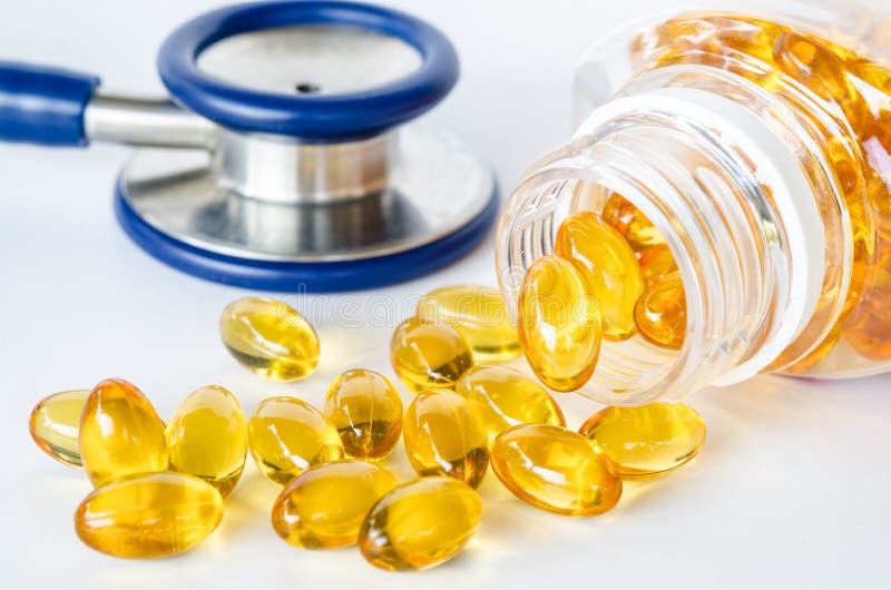 Fish oil capsules. stock image. Image of protein, pharmaceuticals ...