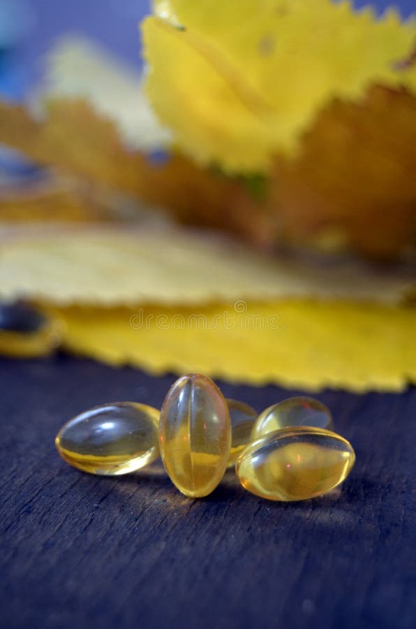 Fish Oil Pills stock image. Image of capsule, pill, leaf - 46873769