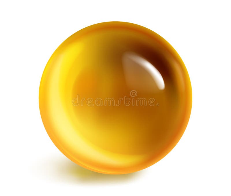 Fish Oil Round Capsule. Omega-3 Vector Illustration Stock Vector ...