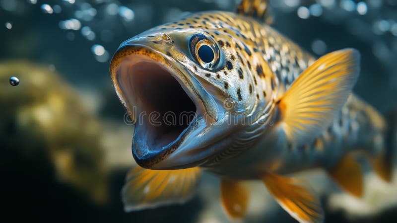 Fish open mouth stock photo. Image of food, fishing - 361483086