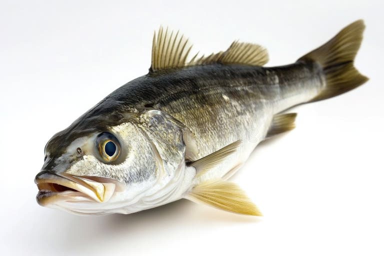A Fish Out of Water, Standing Upright on a White Surface Stock Image ...
