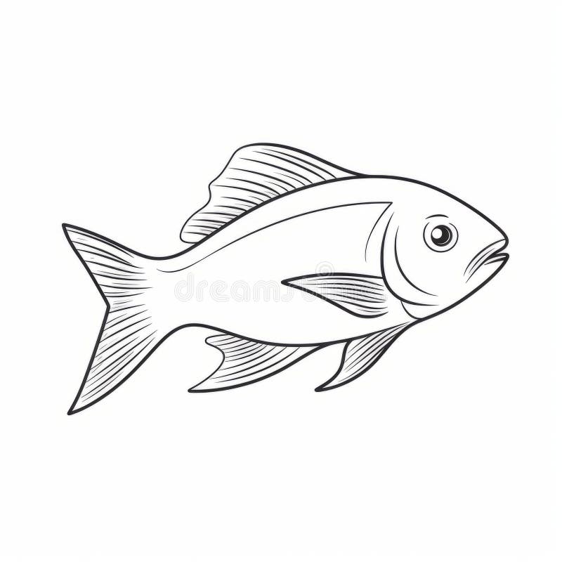 Lively Scientific Illustration of a Sleek Fish Stock Illustration ...