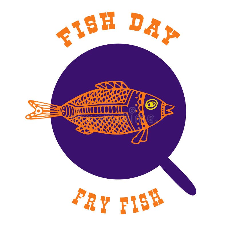 The Fish in the Pan. Vector Illustration Stock Illustration ...