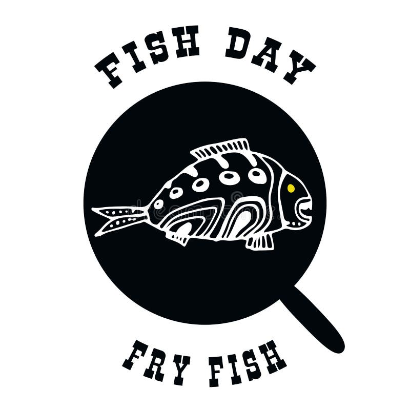 The Fish in the Pan. Vector Illustration Stock Illustration ...