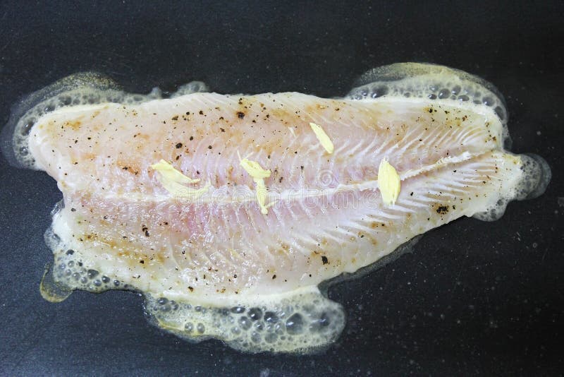 Fish Pangasius Steak Cooking Stock Image - Image of orange, grilled ...