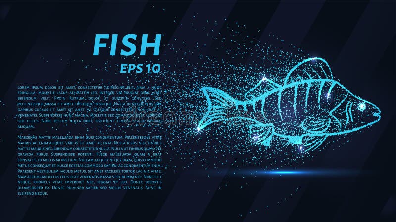 Fish from the Particles. Fish Consists of Small Circles and Dots Stock ...