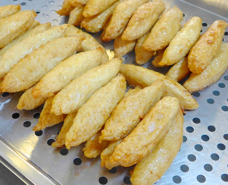 Fish Paste Bar, Tempura Closeup at the Market Stock Image - Image of ...